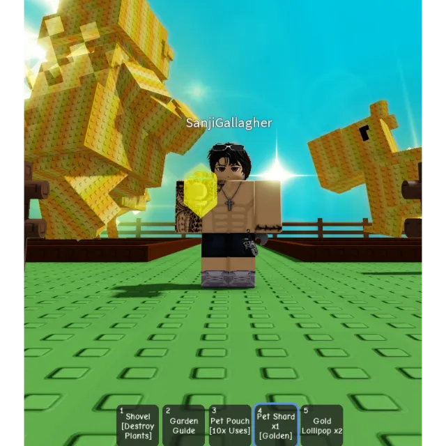 Golden Pet Shard | Gold Mutation Grow A Garden - Roblox Game Item ...