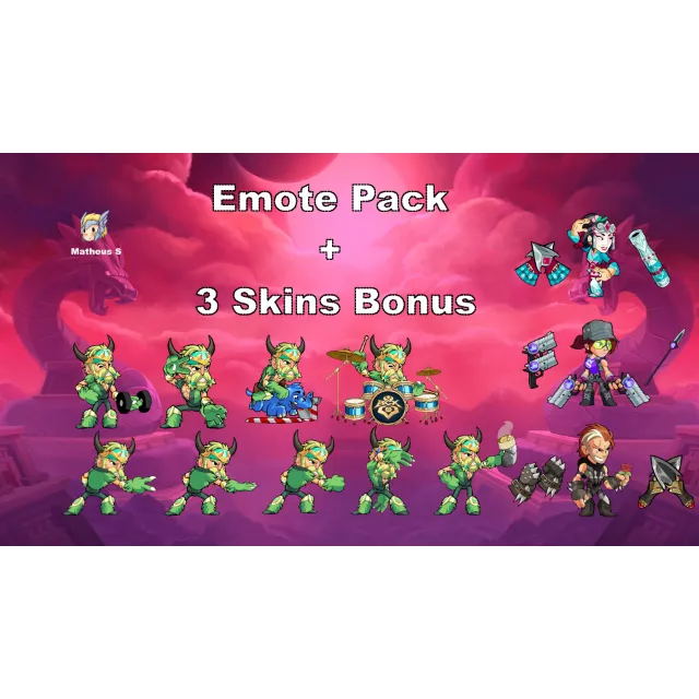 Brawlhalla Emote Pack + 3 Skins Bonus - Other - Gameflip