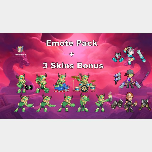 Brawlhalla Emote Pack + 3 Skins Bonus - Other - Gameflip