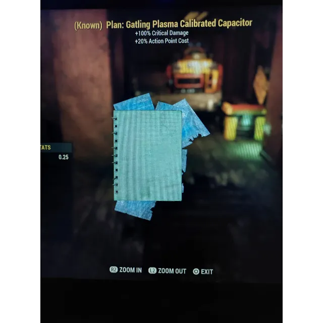 Gatling plasma plan Calibrated mod - Fallout 76 Game Item - Gameflip