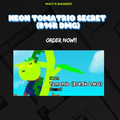 1X NEON TOMATRIO SECRET (814K DMG) PLANTS VS BRAINROT - Plants vs ...