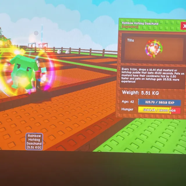 Rainbow Hatched Hotdog - Grow a Garden Game Item - Gameflip