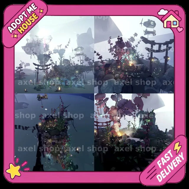 Detailed floating Japanese themed islands🌸🐱- Adopt Me House Home ...