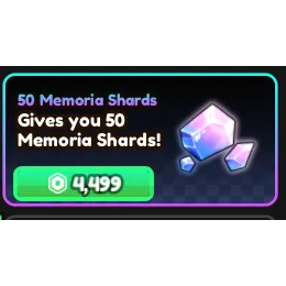 50 memoria shards - Anime Vanguards - Other Game Item - Gameflip