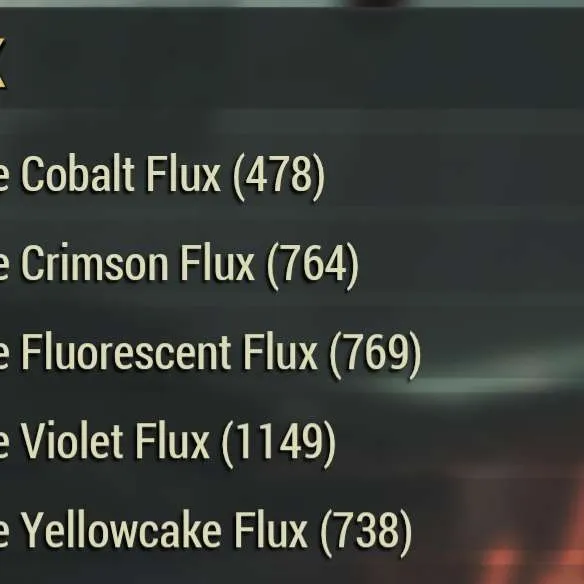 MIX OF ALL 5 FLUX - Fallout 76 Game Items - Gameflip