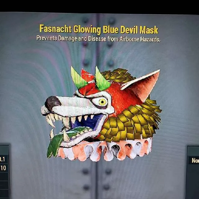 Glowing Blue Devil Mask - Fallout 76 Game Items - Gameflip