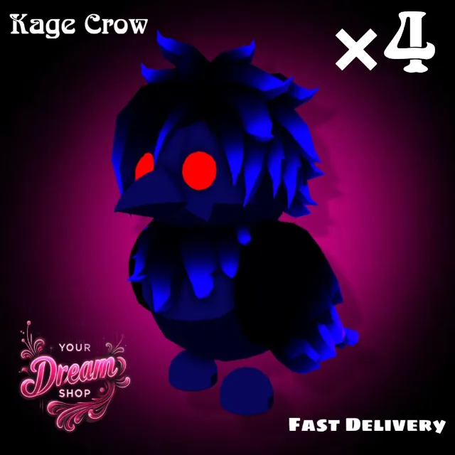 4× Kage Crow - Adopt Me Game Item - Gameflip