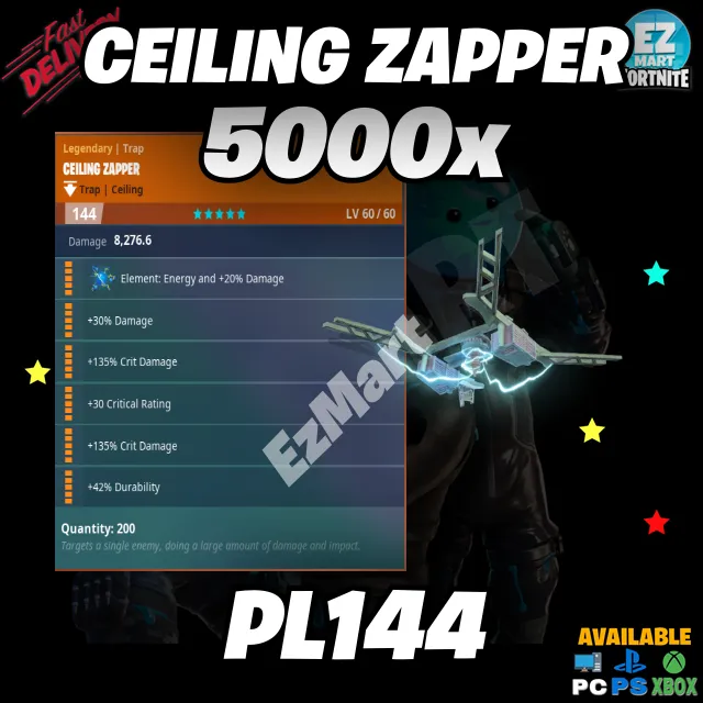 5K Ceiling Zapper Traps - Fortnite Game Item - Gameflip