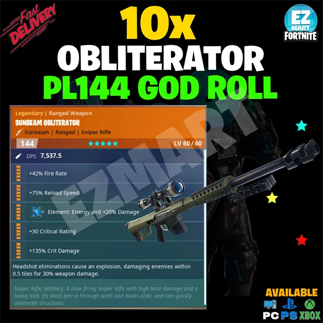 Obliterator - Fortnite Game Item - Gameflip