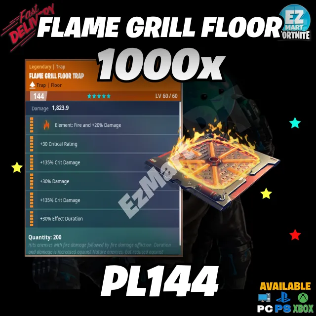 Flame Grill Floor - Fortnite Game Items - Gameflip