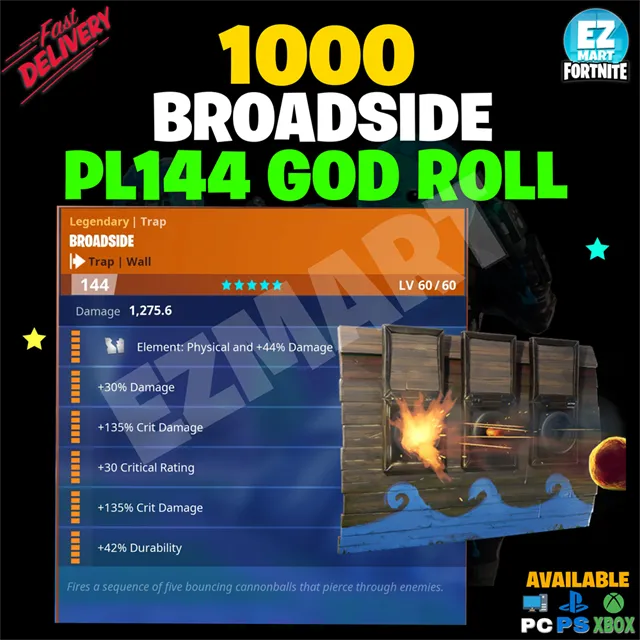 1,000x Broadside Traps PL144 - Fortnite Game Items - Gameflip