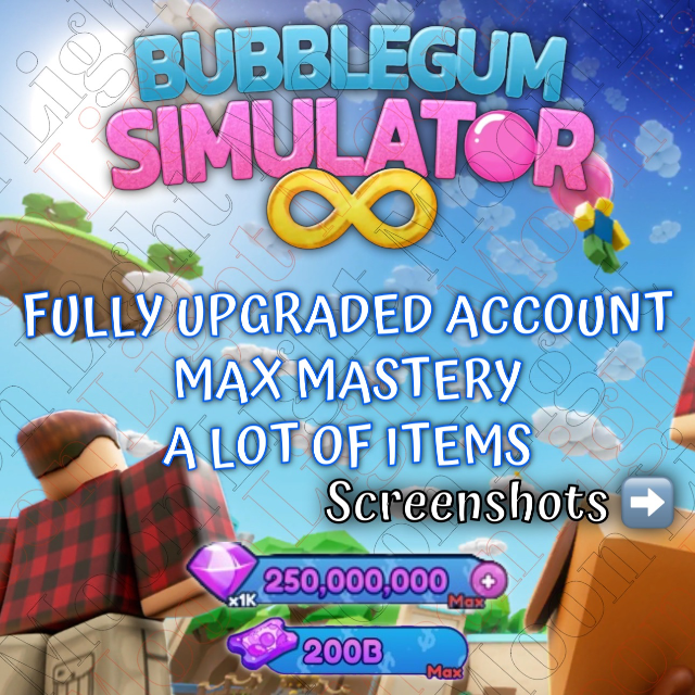 [Instant] [ Max Mastery] [Bgsi] [Bubble Gum Simulator Infinity Account ...
