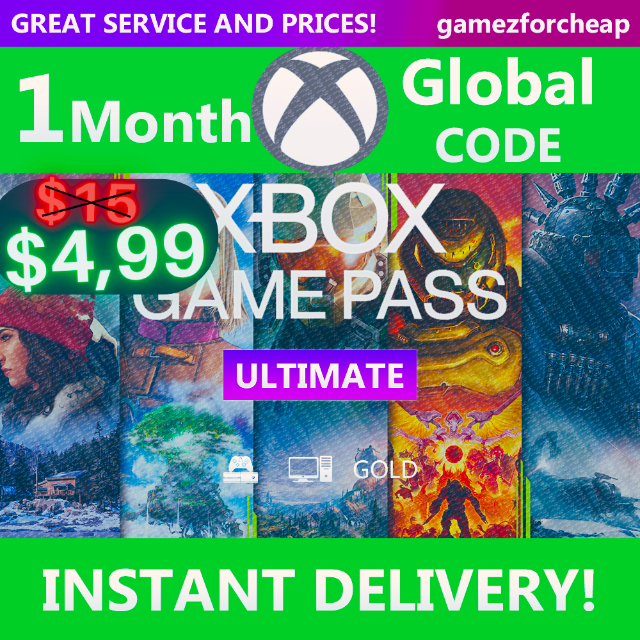🟢𝐗𝐁𝐎𝐗 GAMEPASS ULTIMATE GOLD 1 MONTH 🟢Global🌐 - Xbox Gift Card Gift ...