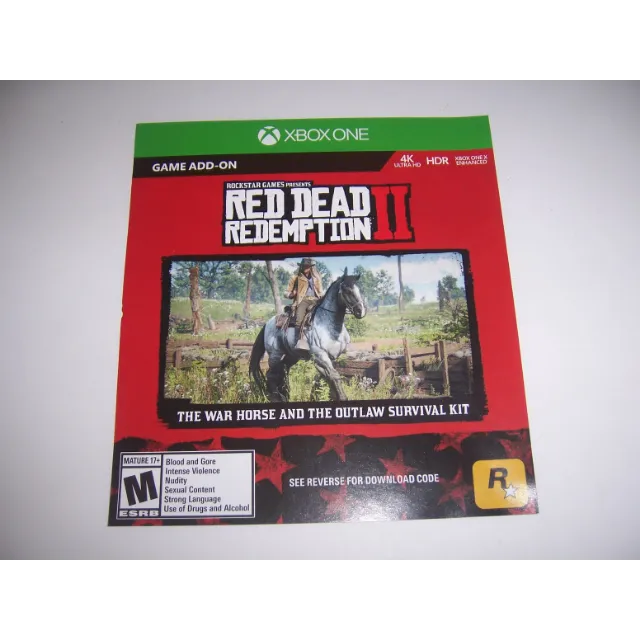Red Dead Redemption II 2 Download Code (DLC) for The War Horse and the ...