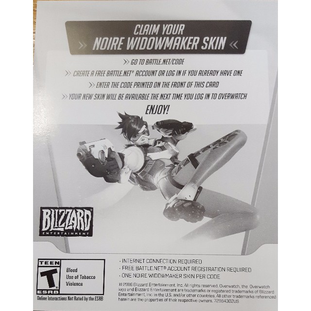 Overwatch Noire Widowmaker Preorder Skin [PC, US Region] - Battlenet ...