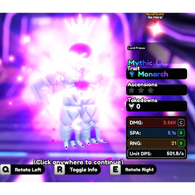 Anime Vanguard Account Frieza Monarch - Roblox Game Item - Gameflip