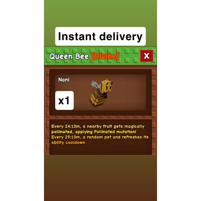 Queen Bee Grow a Garden - Grow a Garden Game Item - Gameflip