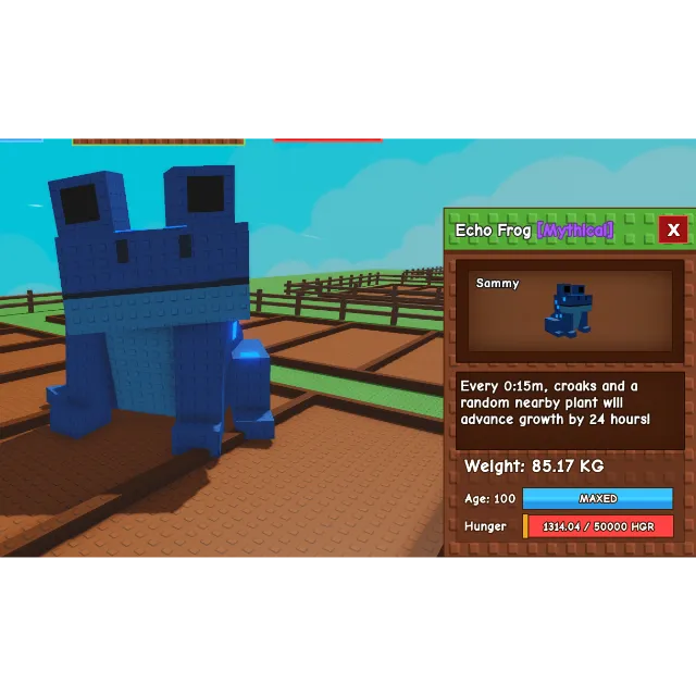 HUGE Echo Frog Grow a Garden (85.17KG) (15 second cooldown) - Grow a ...