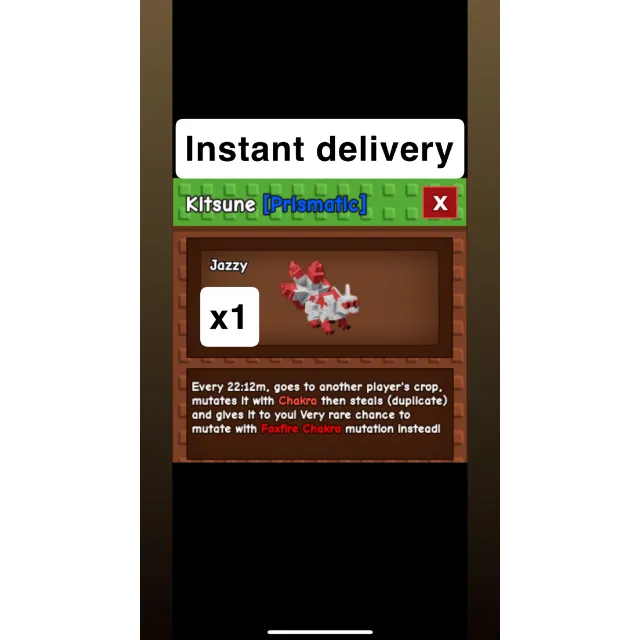 Kitsune Grow a Garden - Grow a Garden Game Item - Gameflip