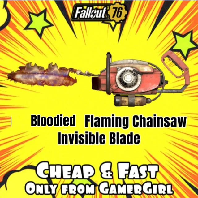 Legacy Bloodied Invisible Flaming Chainsaw - XBOX - Fallout 76 Game ...