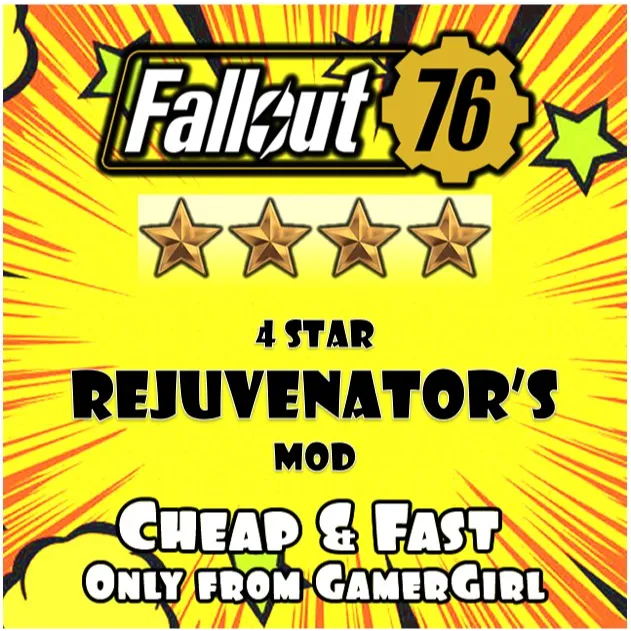 set of 5x Rejuvenator's 4 star Legendary Mod REJUV - Fallout 76 Game ...