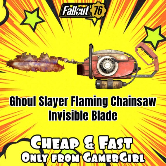 GHOUL SLAYER FAMING CHAINSAW WITH INVISIBLE BLADE RARE GLITCHED MELEE ...