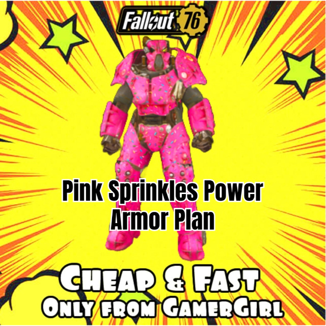 Pink Sprinkles Power Armor Skin Plan PC - Fallout 76 Game Item - Gameflip