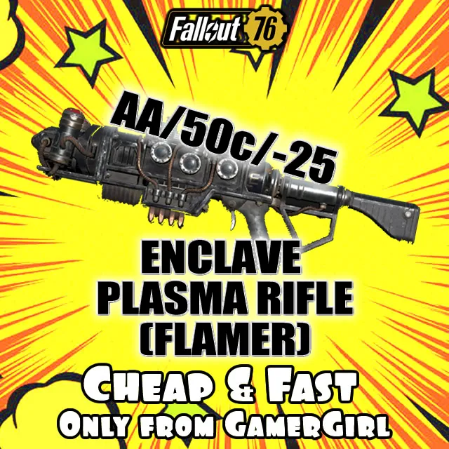Enclave plasma rifle flamer god roll PC or XBOX - Fallout 76 Game Item ...