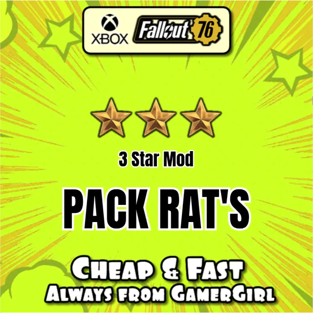 10 PACK RAT'S 3 star Legendary Mods - XBOX - Fallout 76 Game Item ...