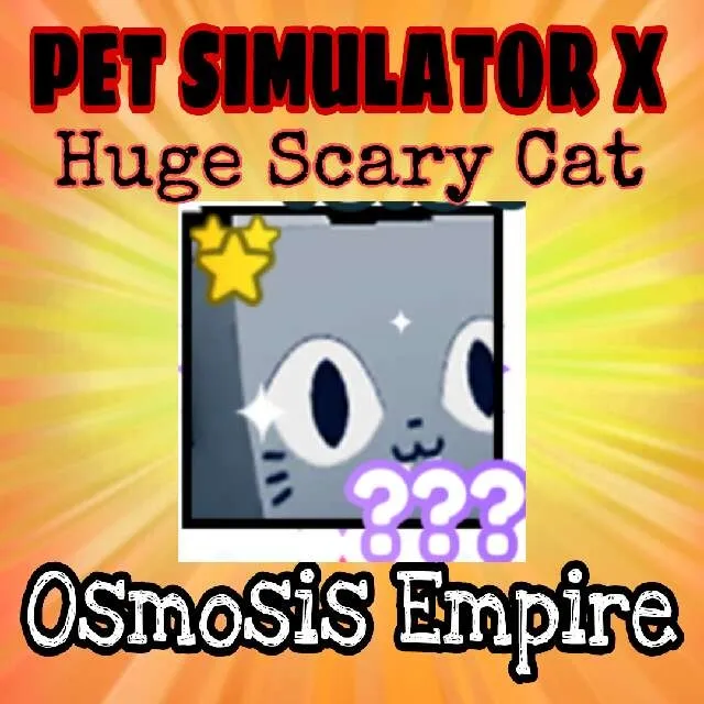 Pet | Huge Scary Cat - Pet Simulator X Game Item - Gameflip