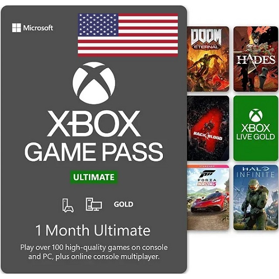 Xbox Game Pass Ultimate - 1 Month -Non-Stackable- - Xbox Game Pass Gift ...