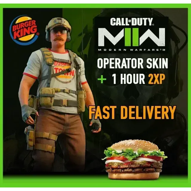 Code | MW2 Burger King Skin - Call of Duty: Modern Warfare II Game Item ...