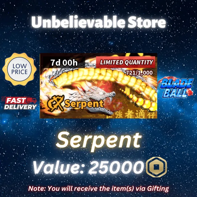 Blade Ball Serpent - Blade Ball Game Item - Gameflip