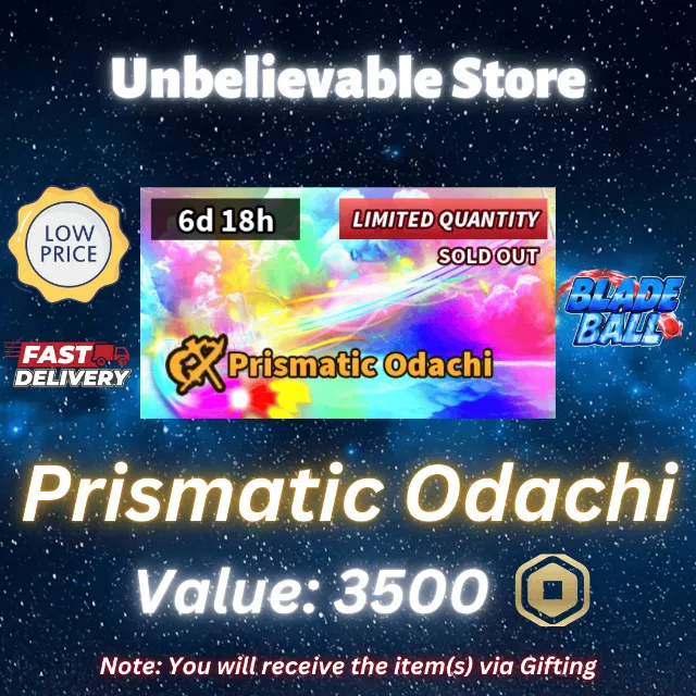 Prismatic Odachi - Roblox Game Item - Gameflip