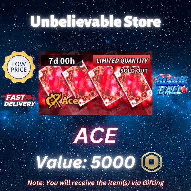 Ace - Blade Ball Game Item - Gameflip