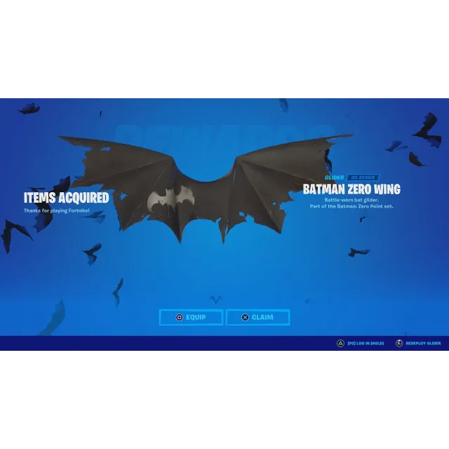 Code | Batman Zero Wing Glider - Fortnite Game Items - Gameflip