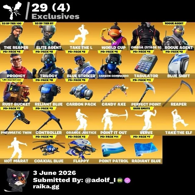 Fortnite account 142 skins | The Reaper | Elite Agent | WORLD CUP ...