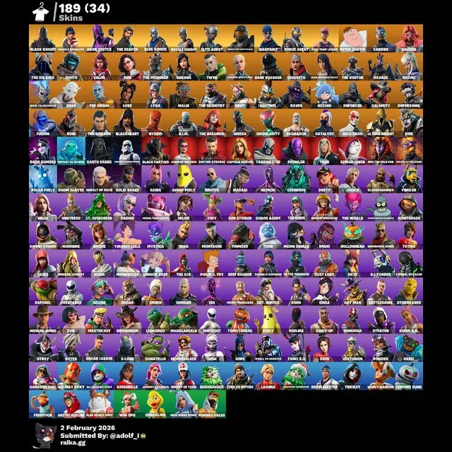 Fortnite account 189 skins | OG STW | Black Knight | Sparkle Specialist ...