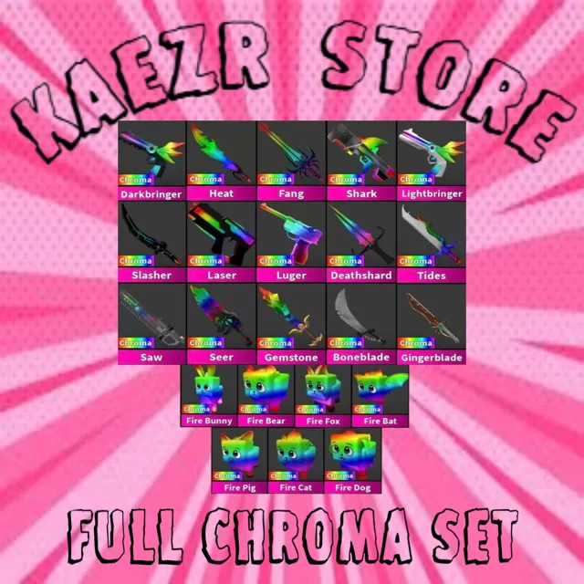 Full Chroma Set w/ Pets MM2 - Murder Mystery 2 Game Item - Gameflip