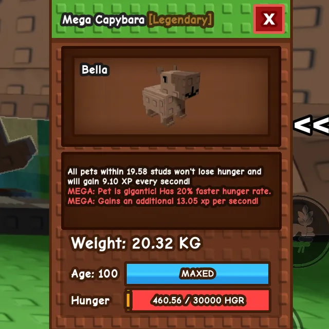 Mega Capybara 20kg - Roblox Game Item - Gameflip