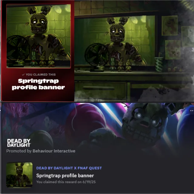 Dead By Daylight Springtrap profile banner CODE - Andere - Gameflip