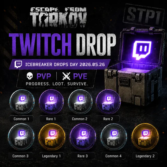 Escape from Tarkov 36/36 Icebreaker Drops day 1-4 Twitch Drop All items ...