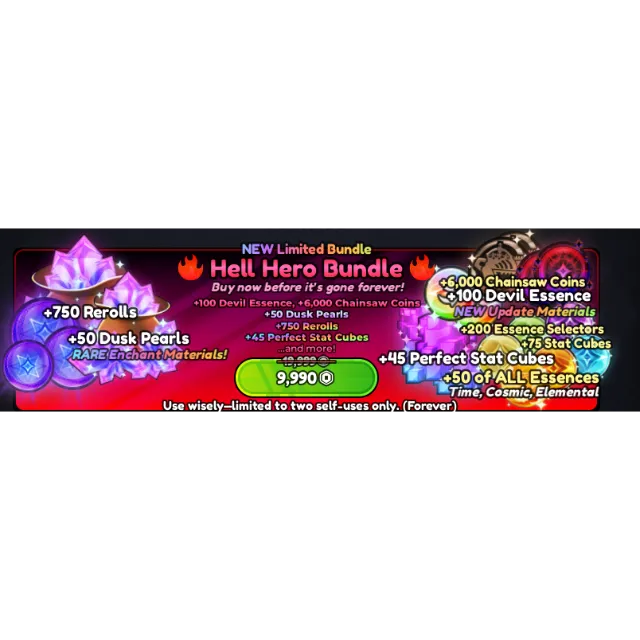 2x Hell Hero bundle + 200 Rerrol - Anime Last Stand Game Item - Gameflip
