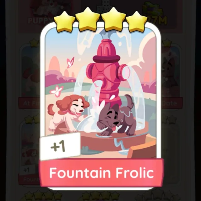 S14 Fountain Frolic - Monopoly Go 4 Star Sticker ★★★★ (1 pcs ...