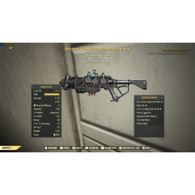 enclave plasma epr anti armor 25 25 - Fallout 76 Game Item - Gameflip