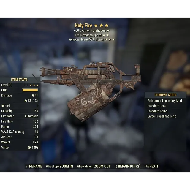 holy fire anti armor 25 50 dur - Fallout 76 Game Items - Gameflip