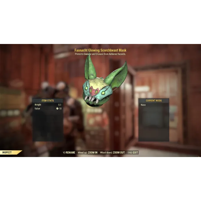 Fasnacht Glowing Scorch Beast Mask ( - Fallout 76 Game Item - Gameflip