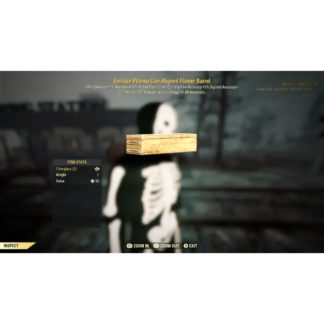 enclave plasma gun aligned flamermod - Fallout 76 Game Item - Gameflip