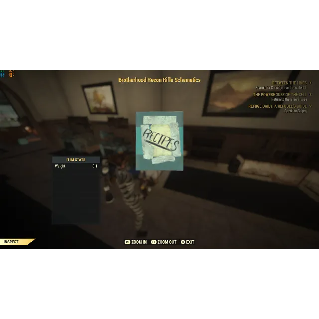 Brotherhood Recon rifle schematics legacy misc item - Fallout 76 Game ...