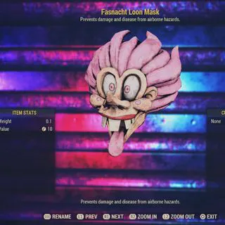 fasnacht loon mask - Fallout 76 Game Item - Gameflip